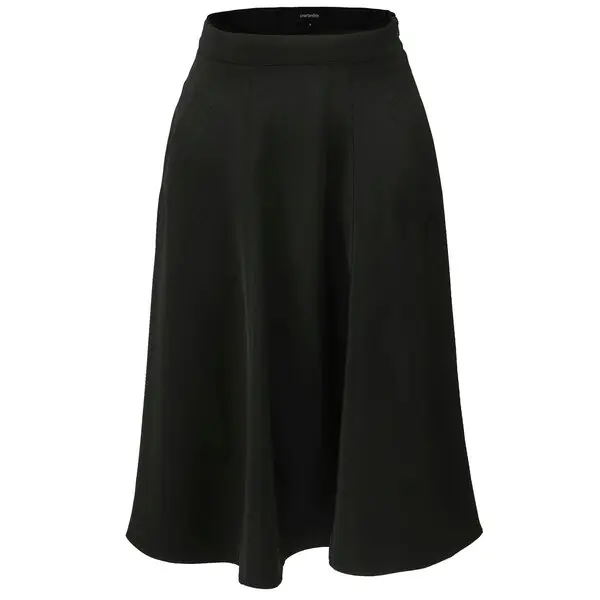 SMART AND JOY Sleek Flared Skirt - Black