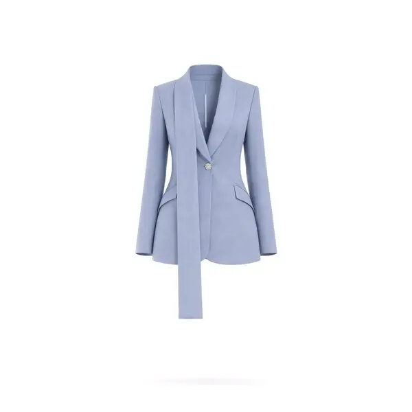 LUMINA ELIGMA Shawl Suit Blazer Dark Gray - Grey