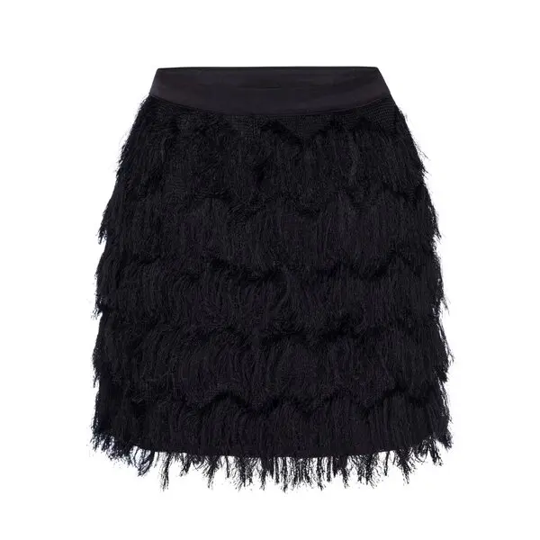 LAHIVE Levi Fringe Skirt - Black