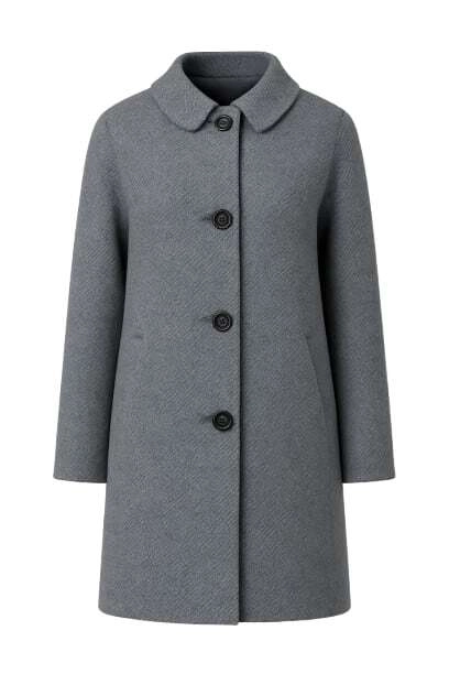 CONQUISTA Oversized Drop Shoulder Coat - Grey