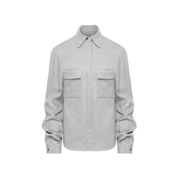 MANDRAGORA Oversized Viscose Blouse Omaro - Grey
