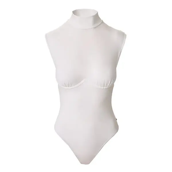 NISSA High-neck Bodysuit - White