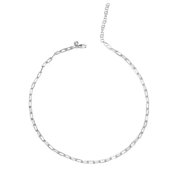 THE JEWELLERY STORE LONDON Paper Clip Chain Necklace In Sterling - Silver