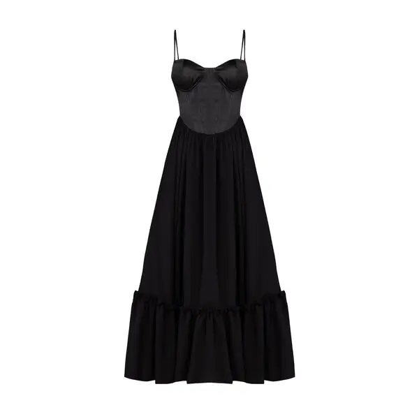 PCFG Your Itch Swan Dress Jet - Black