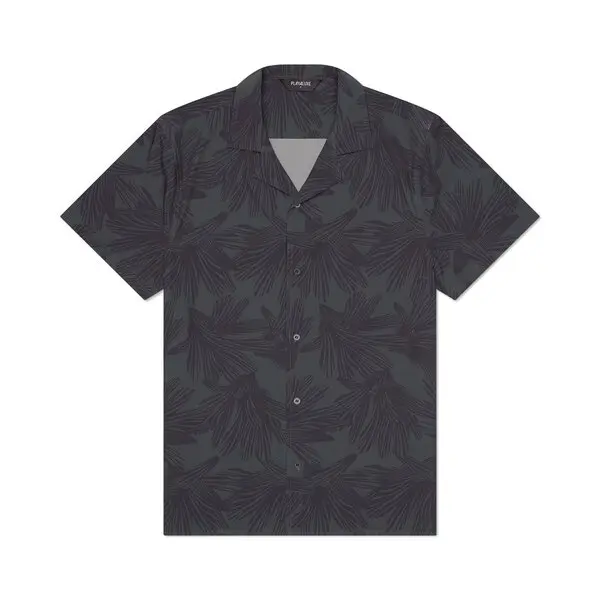 PLAYALUXE Green / Black Saint Tropez Cabana Shirt Dark Olive - Green/black