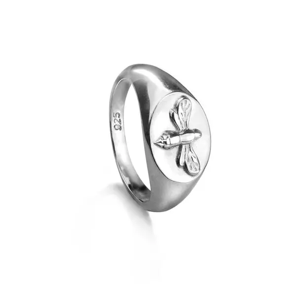 THE JEWELLERY STORE LONDON Bee Signet Ring In Sterling - Silver