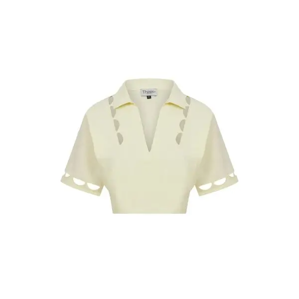 THISISU COLLECTION Desert Crop Top Lemon Cream - Yellow