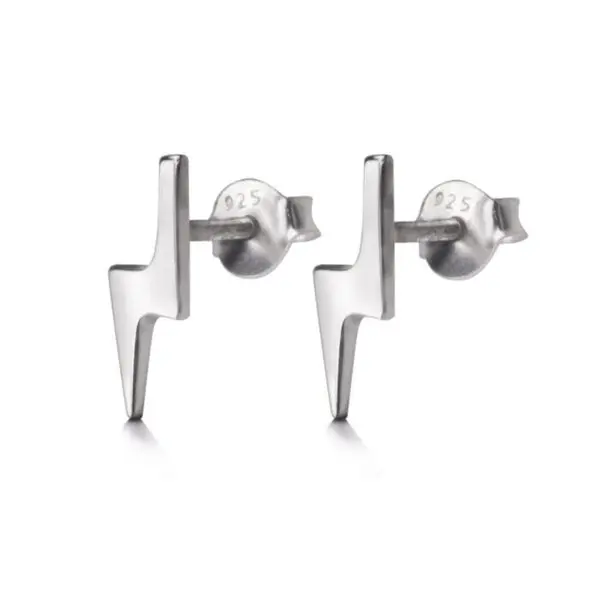 THE JEWELLERY STORE LONDON Lightning Bolt Studs In Sterling - Silver