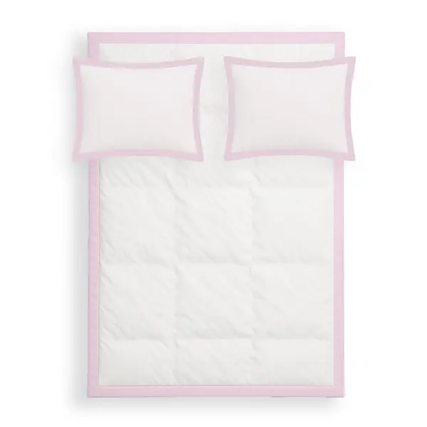 DECOFLUX HOME White / Pink Bedding Set Frame Inner Primrose Pink - White/pink