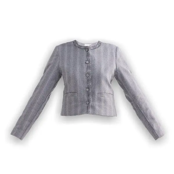 REISTOR Lady Jacket In Cotton Tweed - Grey