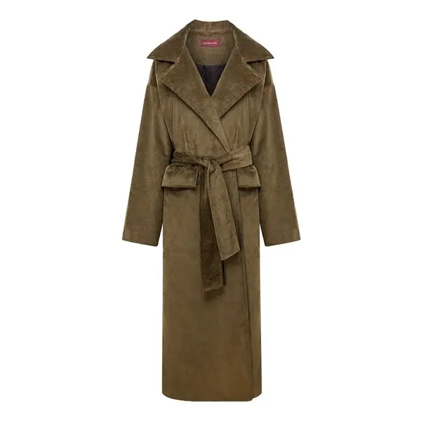 MANDRAGORA Corduroy Oversized Coat Area - Green