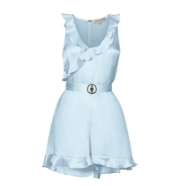ANSE VICTORIN Amélie Silk Jumpsuit Light - Blue