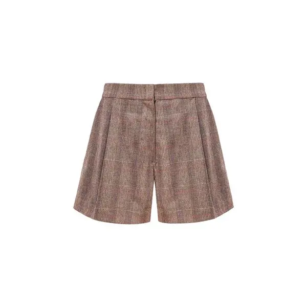 MANDRAGORA Checked Shorts Gante - Brown