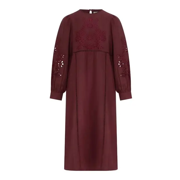 THISISU COLLECTION Clara Maxi Dress Burgundy - Red