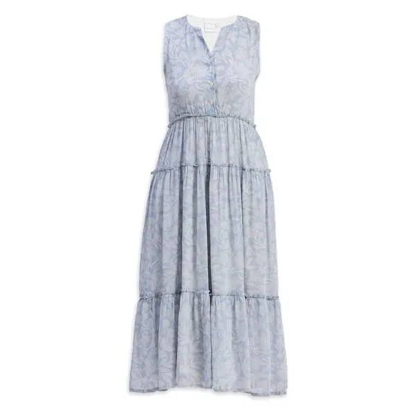 REISTOR Perfect Resort Floral Maxi In Periwinkle - Blue