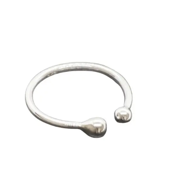 THE JEWELLERY STORE LONDON Adjustable Two Beads Ring In Sterling - Silver
