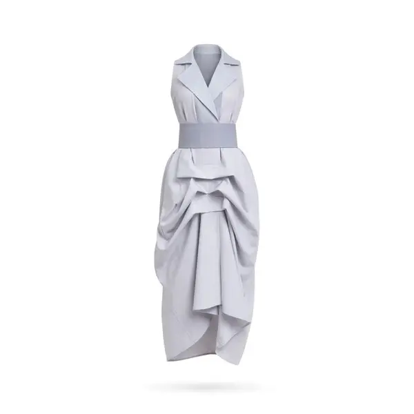 LUMINA ELIGMA The Tuxedo Dress Light & Dark Gray - Grey