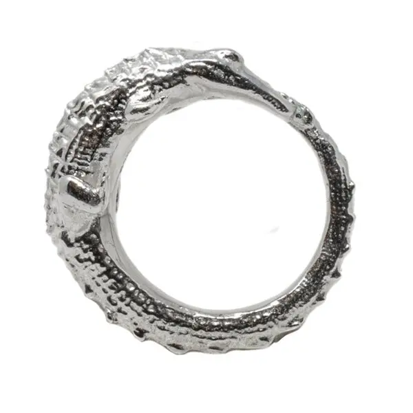 NASI SILVER Chunky Kroko Delios Crocodile Ring - Silver