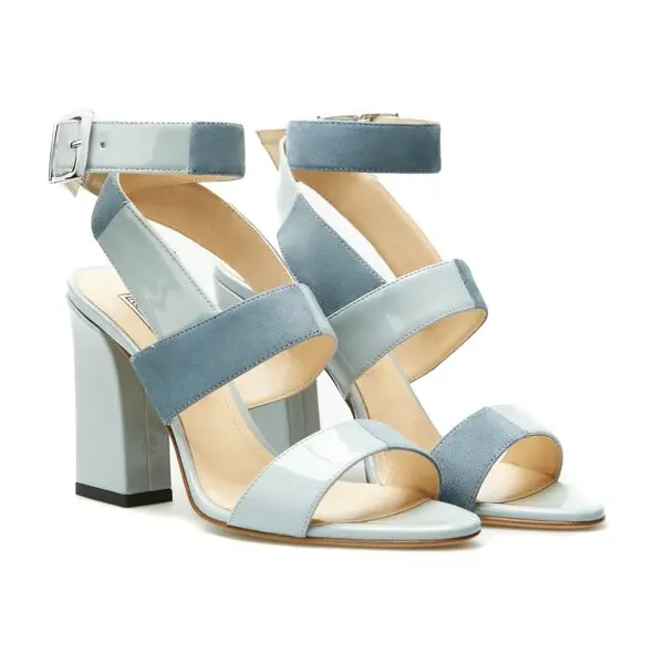 ROSAMUND MUIR LONDON Stefana Luna Heel Sandals - Grey