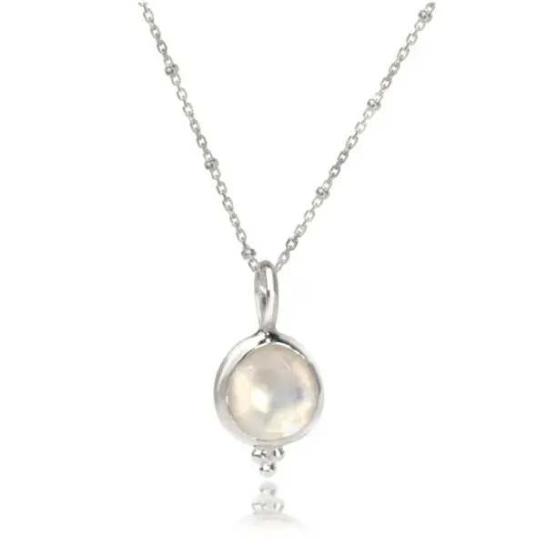 THE JEWELLERY STORE LONDON Silver / White Moonstone ‘you Are Loved’ Necklace In Sterling Silver - Silver/white