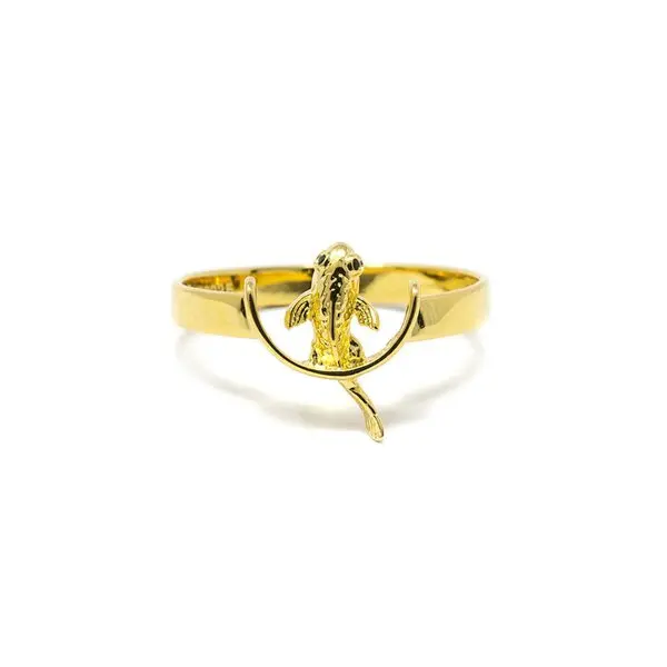 NASI SILVER Neshama Fish Ring - Gold