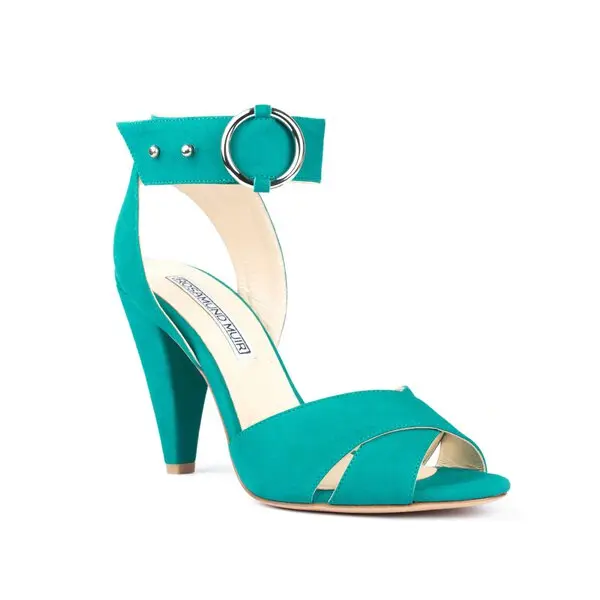 ROSAMUND MUIR LONDON Montana Jungle Suede Heels - Green