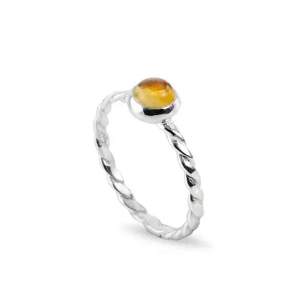 THE JEWELLERY STORE LONDON November Birthstone Ring In Sterling Citrine - Silver
