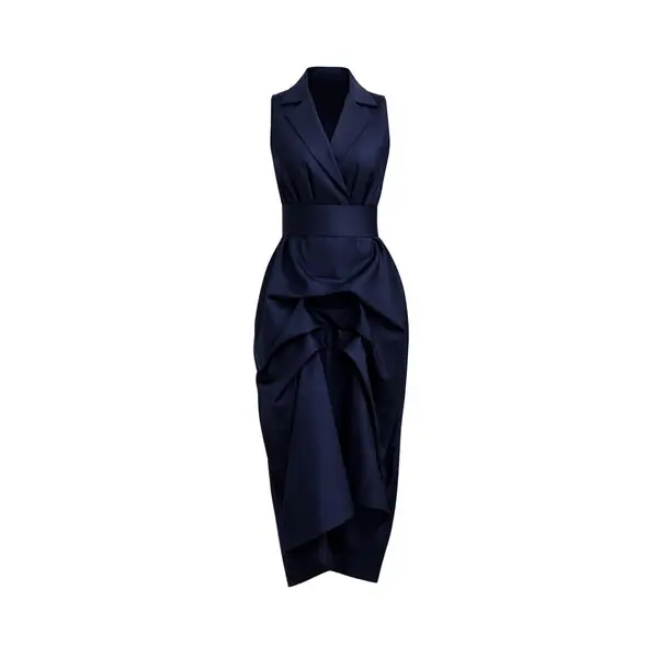 LUMINA ELIGMA The Tuxedo Dress Navy - Blue