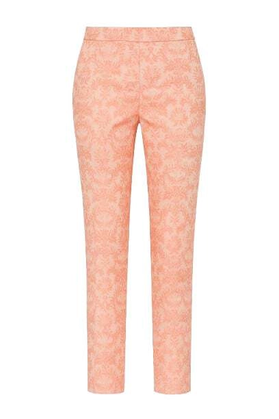 CONQUISTA Tapered Print Pants Fashion - Orange