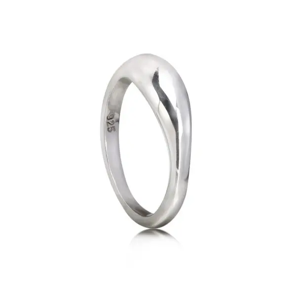 THE JEWELLERY STORE LONDON Plain Dome Signet Ring In Sterling - Silver