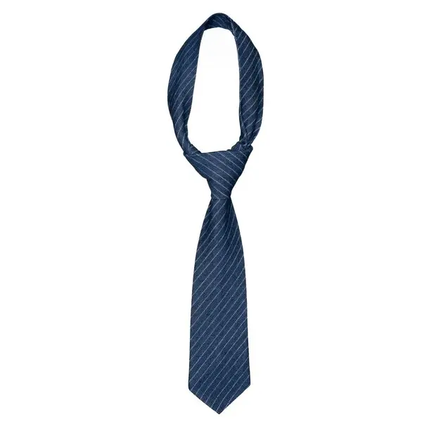 OFUURE Denim Pinstripe Mika Necktie - Blue