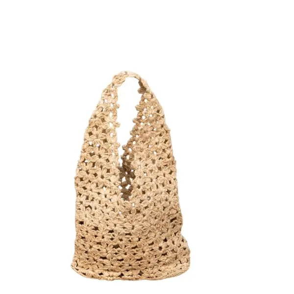 ZANATANY CONCEPTS Flowery Beige Bag - Gold