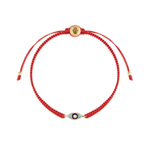 KARMA AND LUCK String Evil Eye Bracelet – Protection Lucky Charm Jewelry – Spiritual Essence - Red