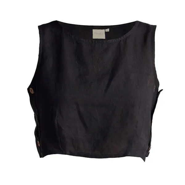 REISTOR Boxy Crop Top - Black
