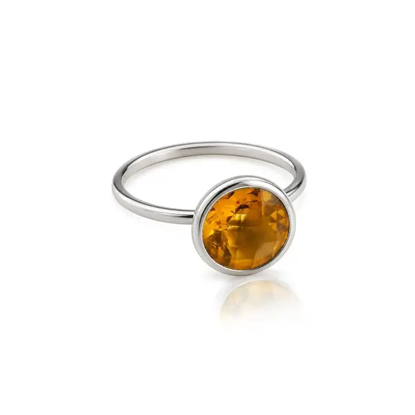 THE JEWELLERY STORE LONDON Desert Sun Quartz Ring In Sterling - Silver