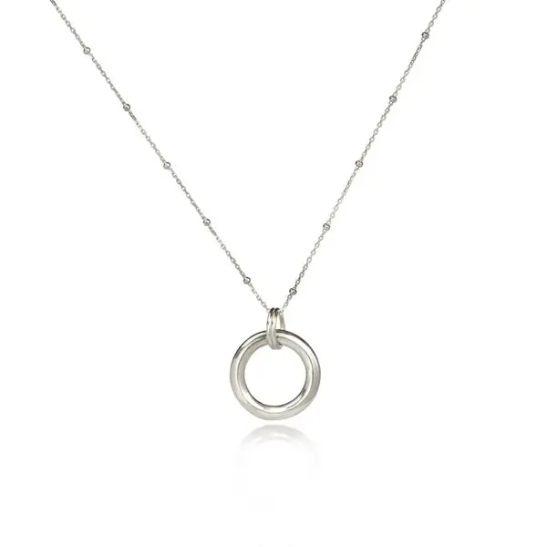 THE JEWELLERY STORE LONDON The Ether Loop Charm Necklace In Sterling - Silver