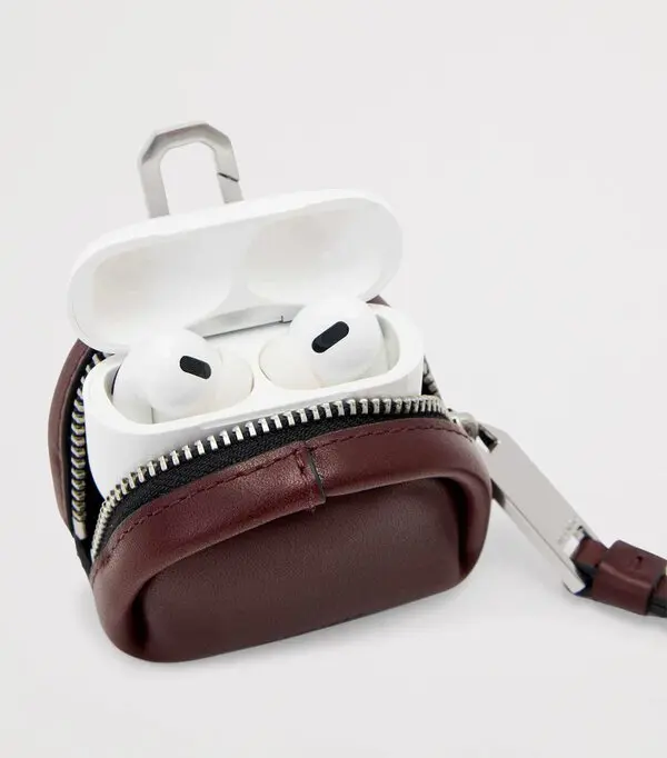 ALLSAINTS Leather Rosalie Airpods Case - Red