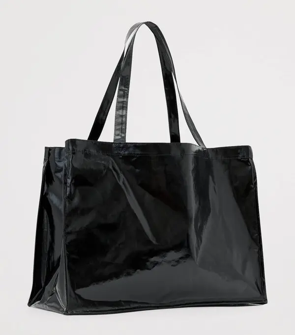 ALLSAINTS Large Laminated Tote Bag - Black