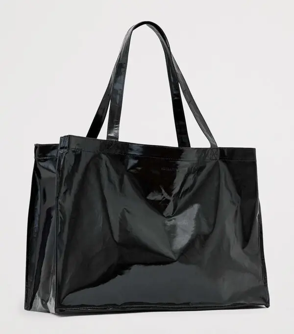 ALLSAINTS Large Laminated Tote Bag - Black