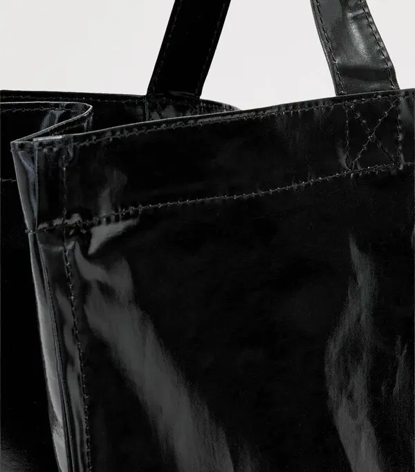 ALLSAINTS Large Laminated Tote Bag - Black
