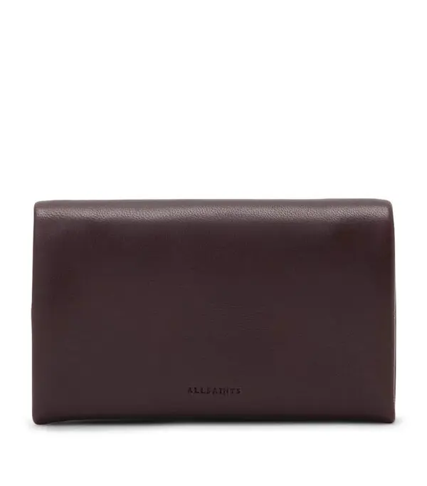 ALLSAINTS Lambskin Harluna Wallet - Red