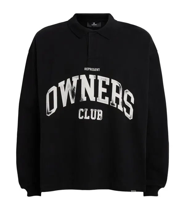 REPRESENT Cotton Owners Club Rugby Shirt - Black