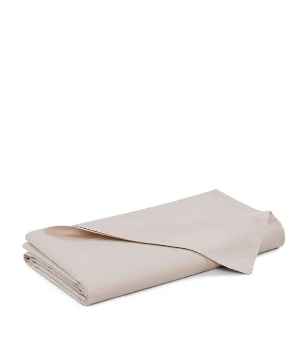 HAMAM Organic Cotton Sateen Core Super King Flat Sheet - Silver
