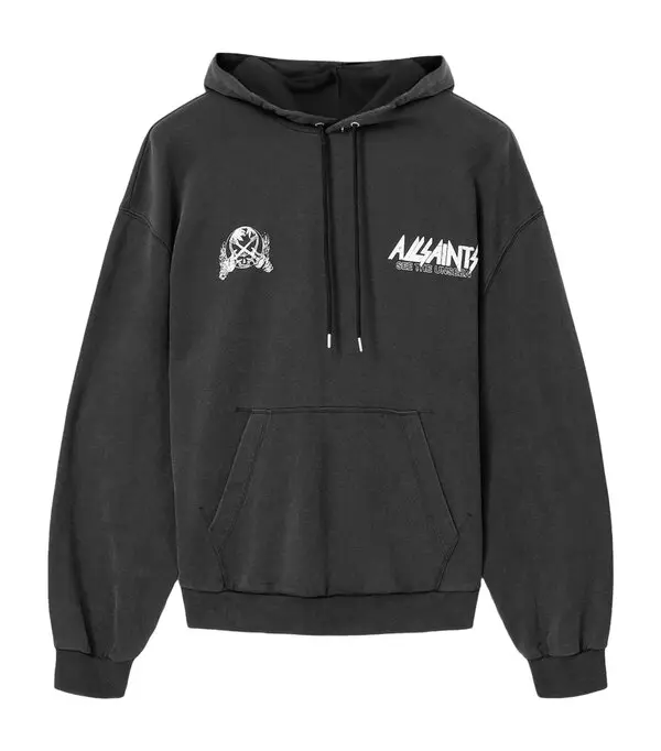 ALLSAINTS Organic Cotton Chromium Hoodie - Black