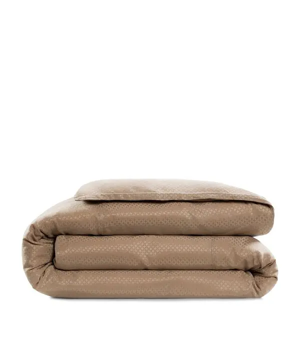 HAMAM Jacquard Astra Super King Duvet Cover - Brown