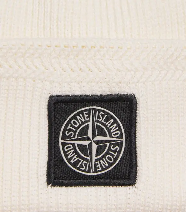 Stone Island Cotton Compass Patch Beanie