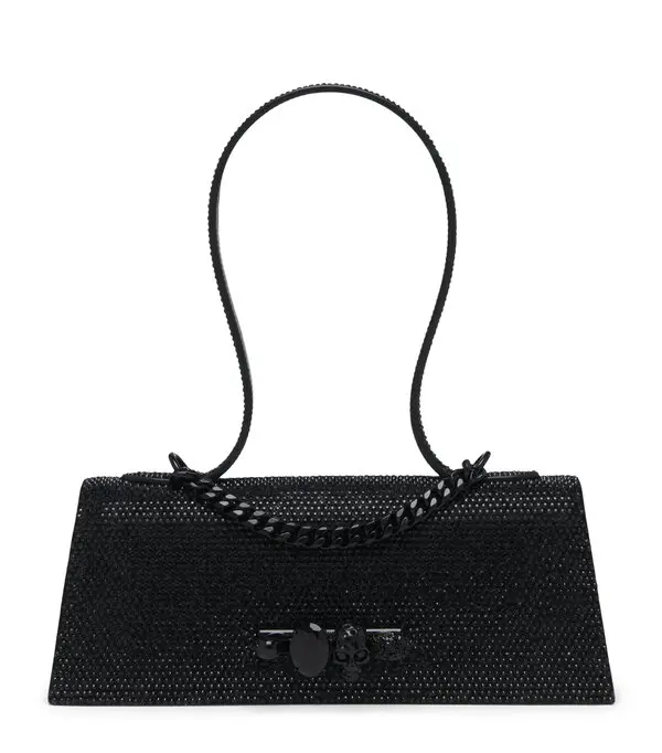 Alexander McQueen Leather Jewelled Top-handle Bag - Black