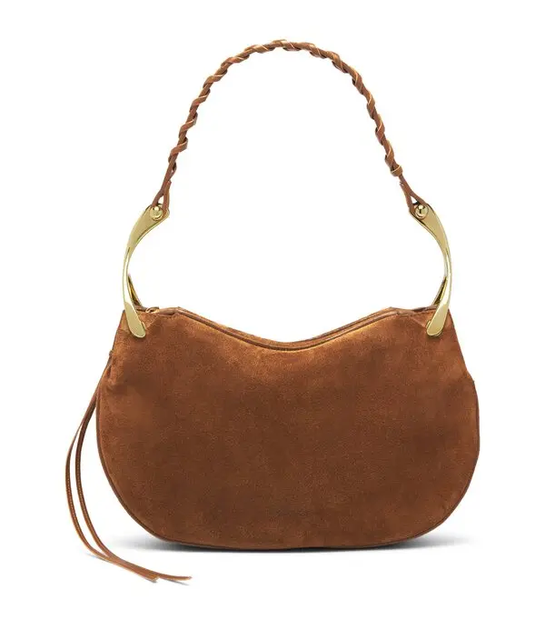 Alexander McQueen Suede Wishbone Shoulder Bag - Brown