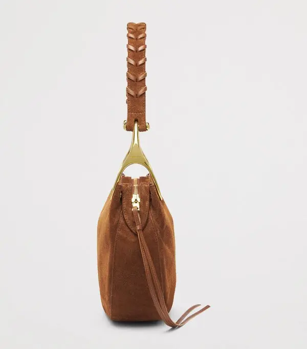 Alexander McQueen Suede Wishbone Shoulder Bag