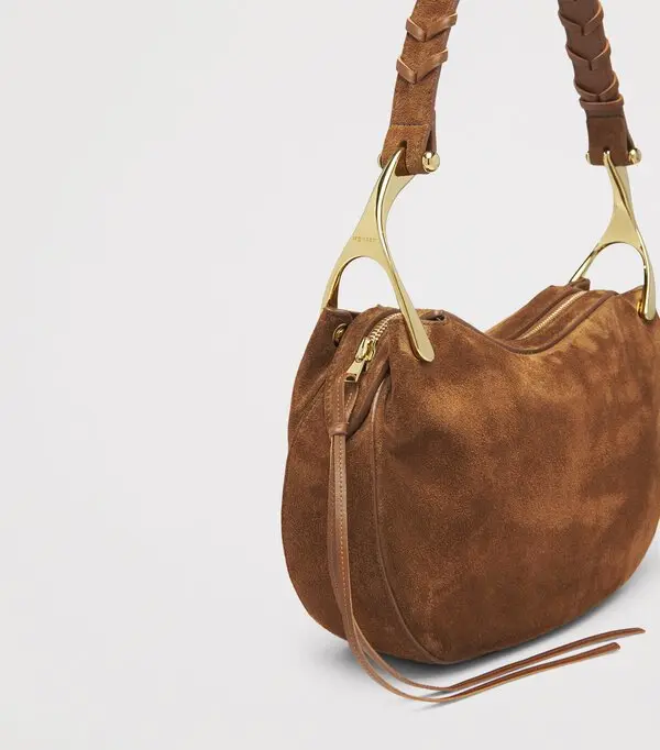 Alexander McQueen Suede Wishbone Shoulder Bag